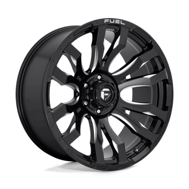 Fuel Dually D673 Blitz Wheels Rims 20x8.25 8x165.1 Gloss Black Milled 105mm