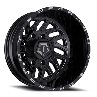 Tis Dually 544Bm Dually Wheels Rims 20x8.25 8x165.1 Gloss Black W ...