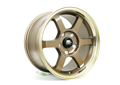 Mst Time Attack Wheels Rims 16x8 4x100 Matte Bronze W/Bronze Machined ...