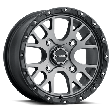 Vision Rocker Utv 545 Atv Wheels Rims 14x7 4x110 Satin Grey 13mm | 545 ...