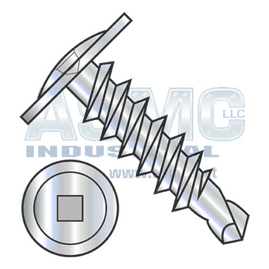 8-18X1 7/8 Square Drive Modified Truss Head Self Drilling Screw Full ...