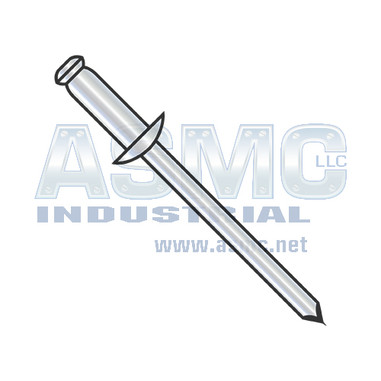 3/16X.12-.25 Steel Zinc Rivet With Steel Mandrel | ASMC.net