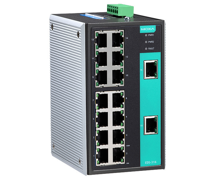 Moxa EDS-316 Series Unmanaged Industrial Ethernet Switches