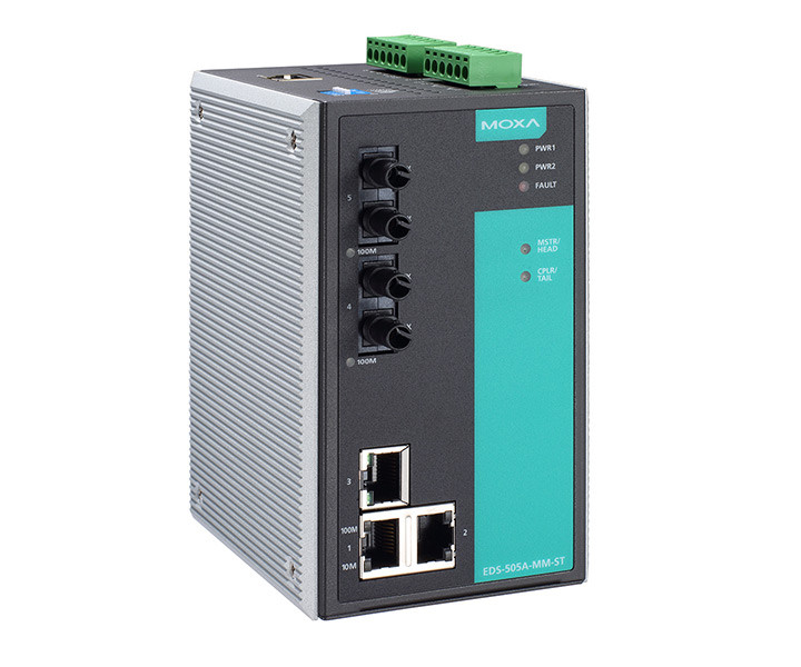 Moxa EDS-505A Series Managed Industrial Ethernet Switches