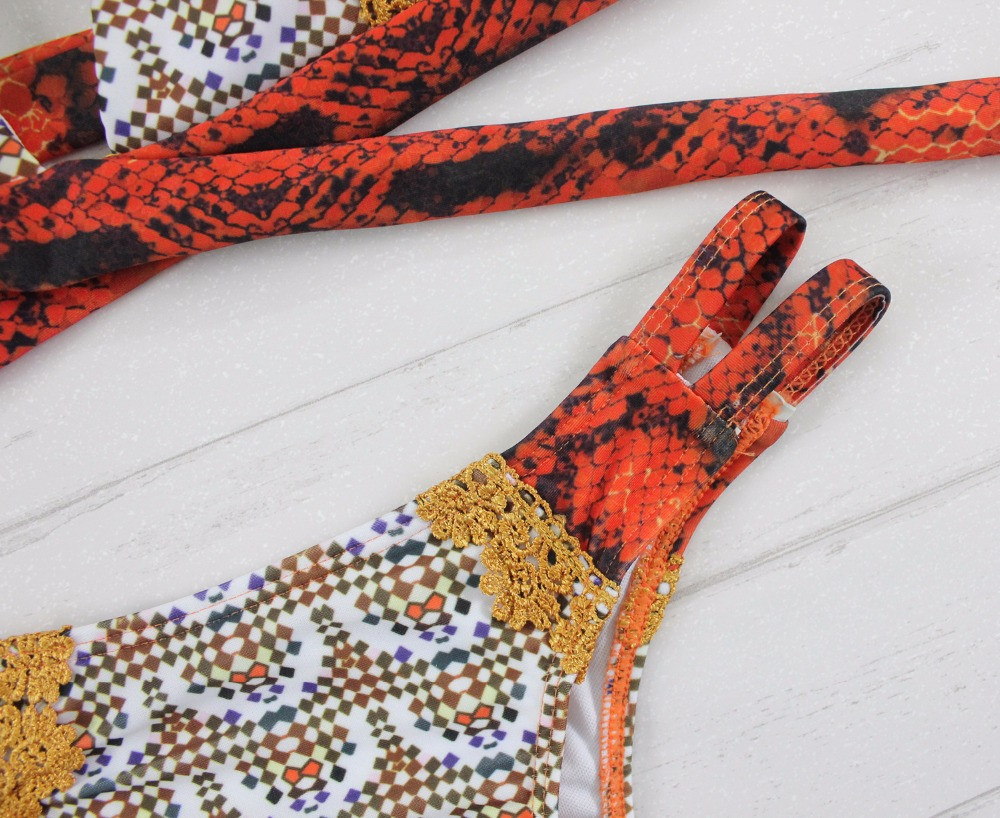 Snake Skin Print Bikini - PALACEOFCHIC