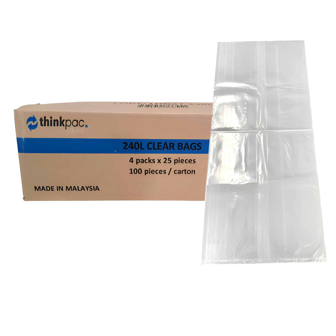 240L Clear LDPE Bags