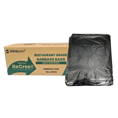 80L Restaurant Grade Garbage Bags Flat Seal