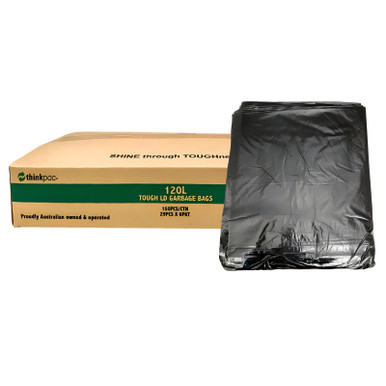 120L Restaurant Grade Garbage Bags Gusseted Seal