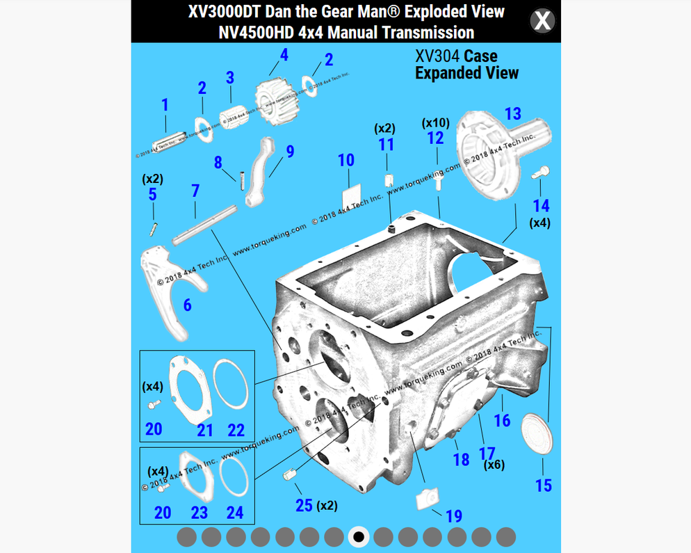 New! Dodge NV4500HD INTERACTIVE Exploded View - Torque King 4x4