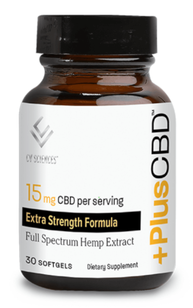 Plus +CBD Softgels 15mg-Serving Extra Strength Formula SleekShop.com