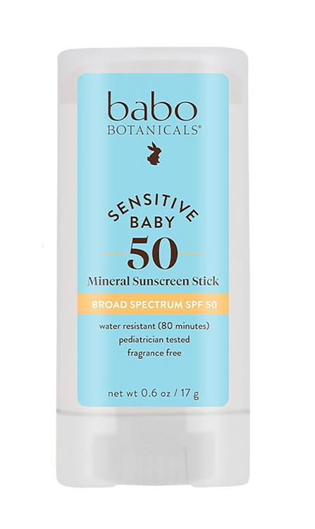 Babo Botanicals Sensitive Baby Mineral Sunscreen Stick SPF 50 SleekShop.com