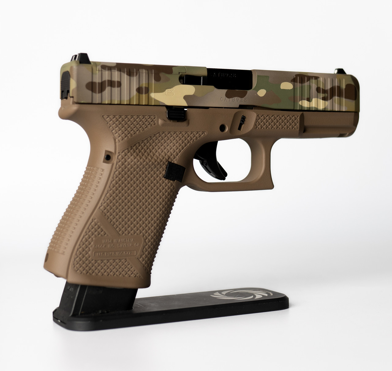 WWLLC Custom Glock 19 M.O.S. MC FDE, Diamonds Side Stipple - Weapon ...