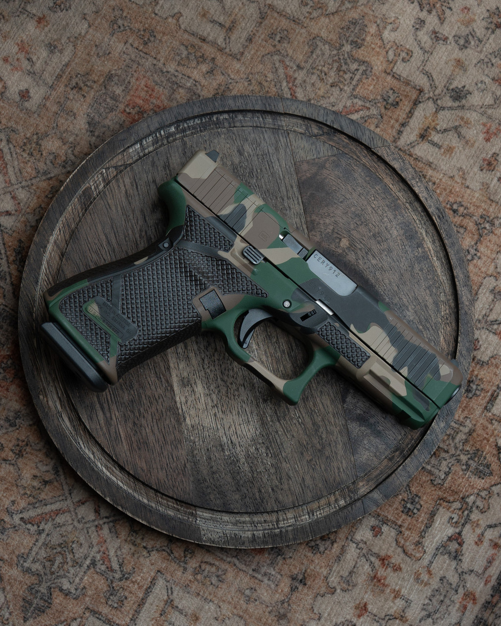 WWLLC Custom Glock 19 M.O.S. M81 Full Diamond Stipple W/ Double ...