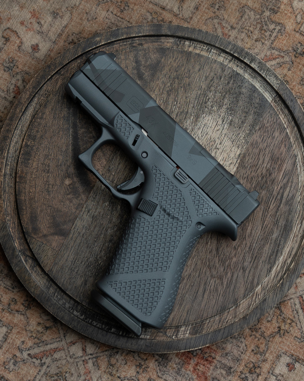 WWLLC Custom Glock 43x M.O.S. Urban Dazzle Full Mesh Stipple W/ Double ...