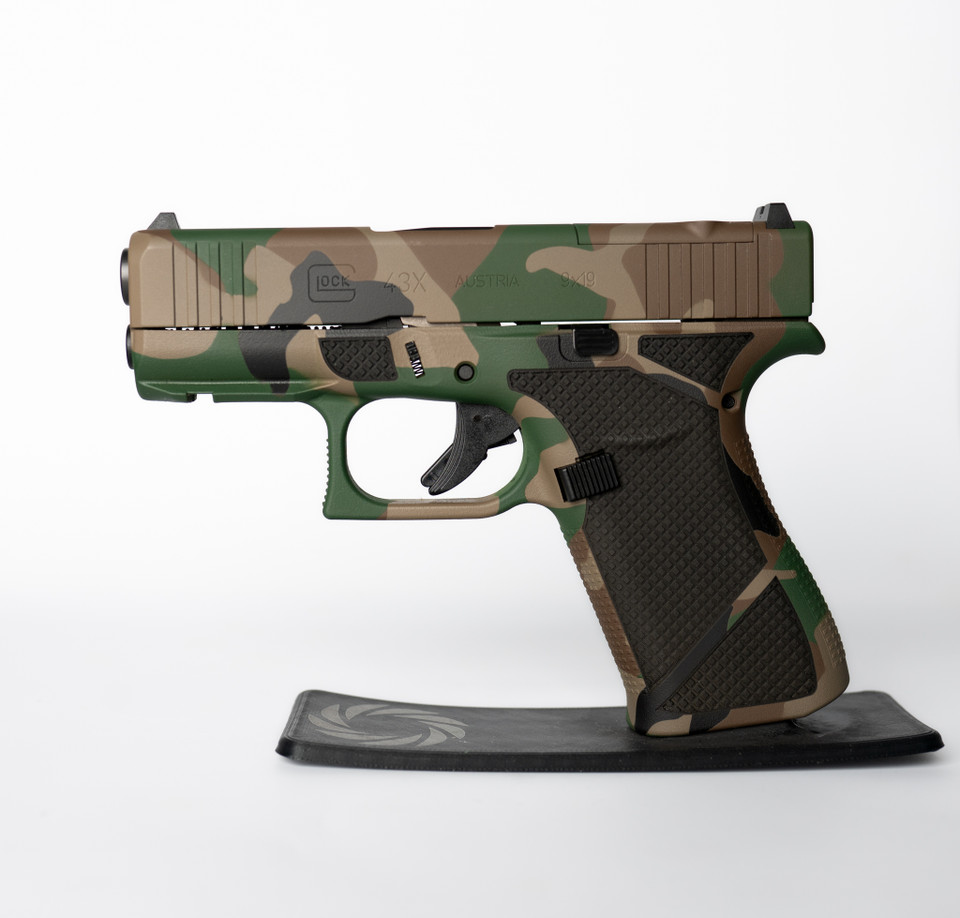 WWLLC Custom Glock 43X M.O.S. M81, Diamonds Side Stipple - Weapon Works LLC