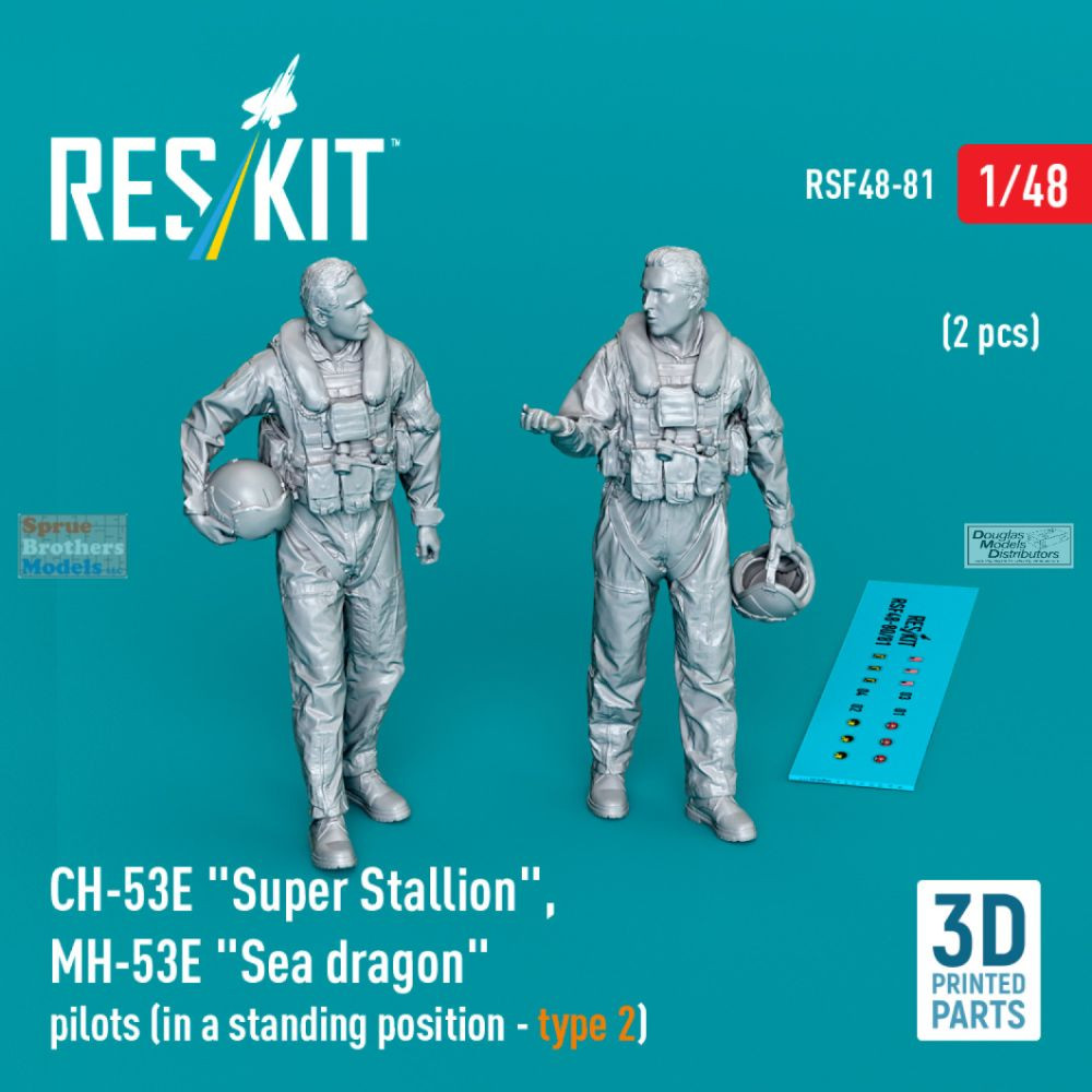 RESRSF480081F 1:48 ResKit CH-53E Super Stallion MH-53E Sea Dragon Pilot ...