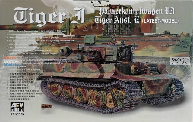 AFV35079 1:35 AFV Club Tiger I Late Ausf E Sd.Kfz.181 Panzerkampwagen ...