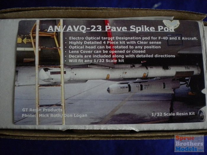 GTR32050 1:32 GT Resin AN/AVQ-23 Pave Spike Pod - Sprue Brothers Models LLC