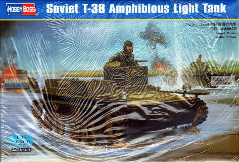 HBS83865 1:35 Hobby Boss Soviet T-38 Amphibious Light Tank - Sprue ...
