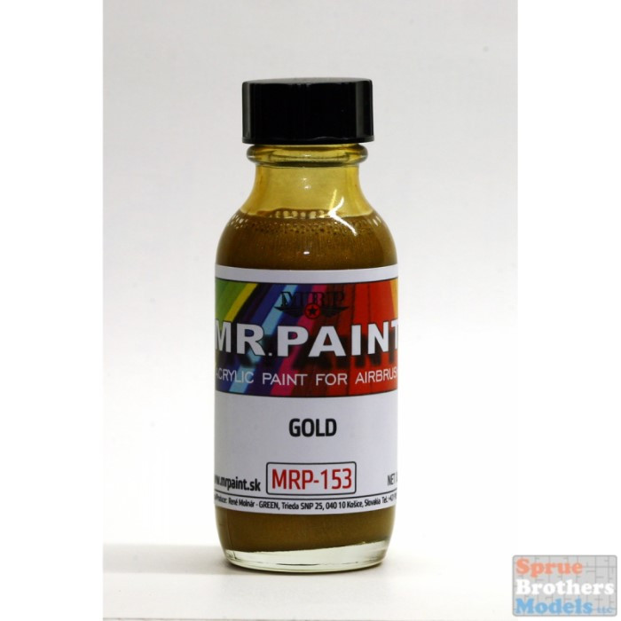 MRP153 MRP/Mr Paint - Gold 30ml (for Airbrush only) - Sprue Brothers ...