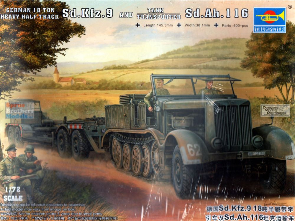 TRP07275 1:72 Trumpeter Sd.Kfz.9 and Sd.Ah.116 Tank Transporter - Sprue ...