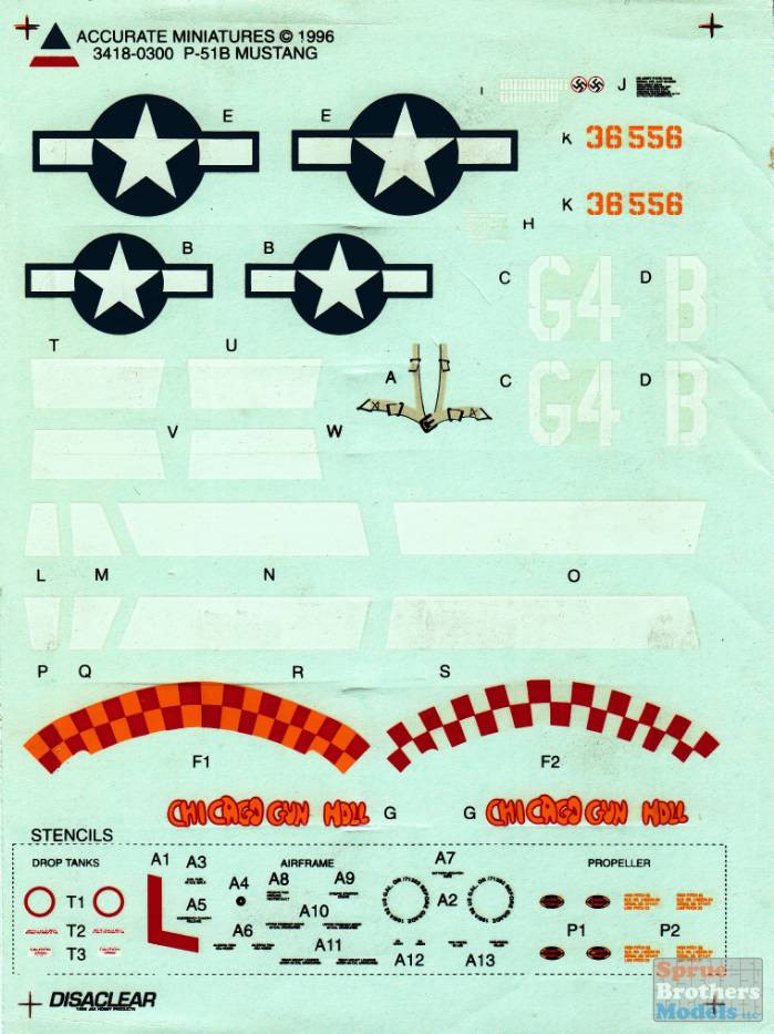 BMA48011 1:48 Bullseye Model Aviation Decals - P-51D Mustang Yoxford ...