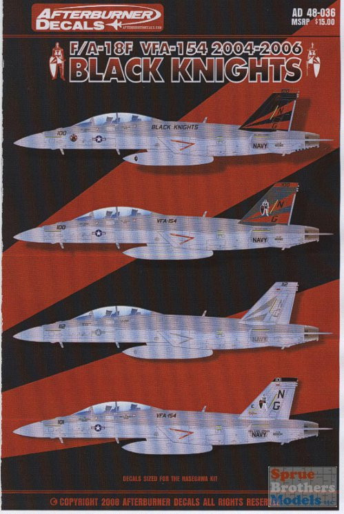 AFD48036 1:48 Afterburner Decals F-18F Super Hornet VFA-154 Black ...