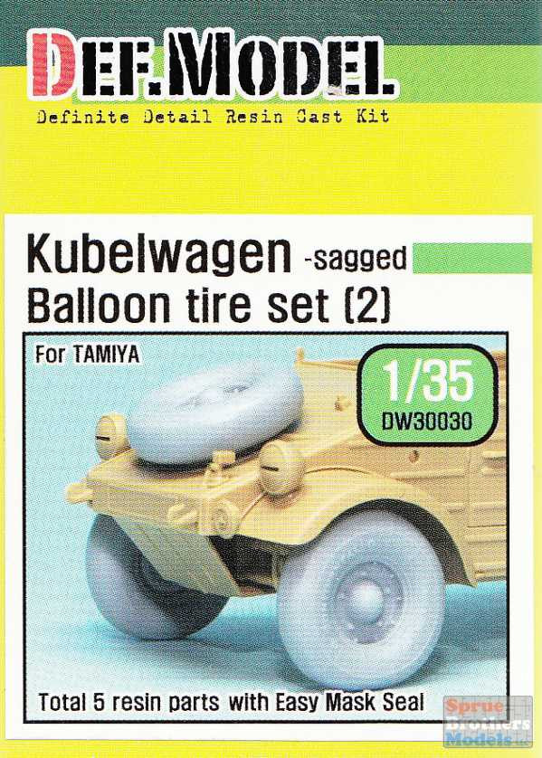 DEFDW30030 1:35 DEF Model Kubelwagen Balloon Sagged Wheel Set #2 (TAM ...