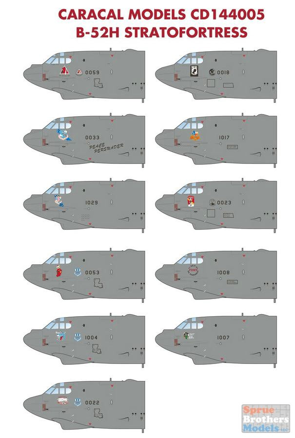 CARCD144005 1:144 Caracal Models Decals - B-52H Stratofortress - Sprue ...