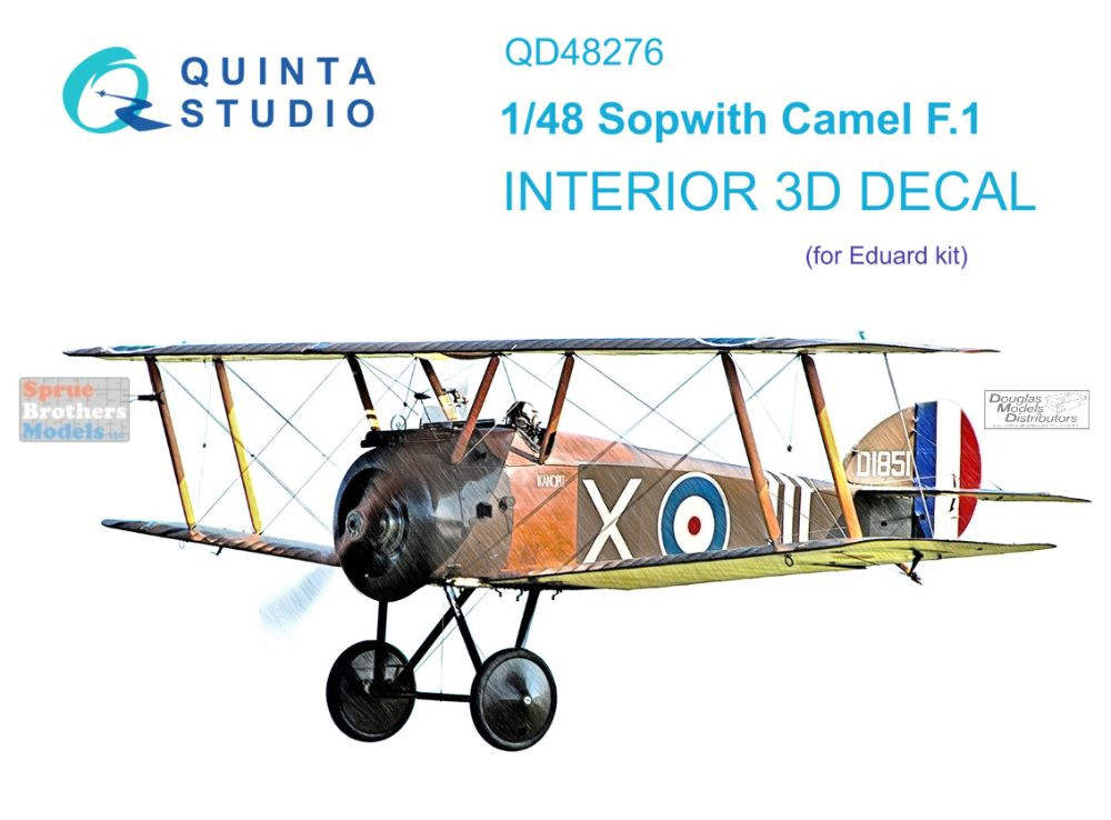 QTSQD48158 1:48 Quinta Studio Interior 3D Decal - Fokker Dr.1 (EDU kit ...