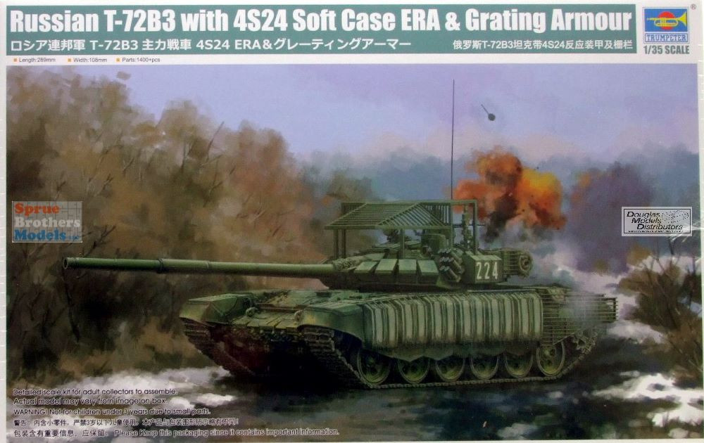 TRP09592 1:35 Trumpeter Ukraine T-64BM Bulat Main Battle Tank - Sprue ...