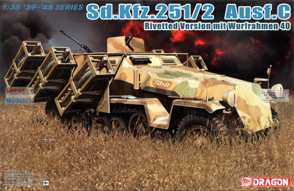 DML6966 1:35 Dragon Sd.Kfz.251/2 Ausf.C Rivetted Version mit Wurfrahmen ...