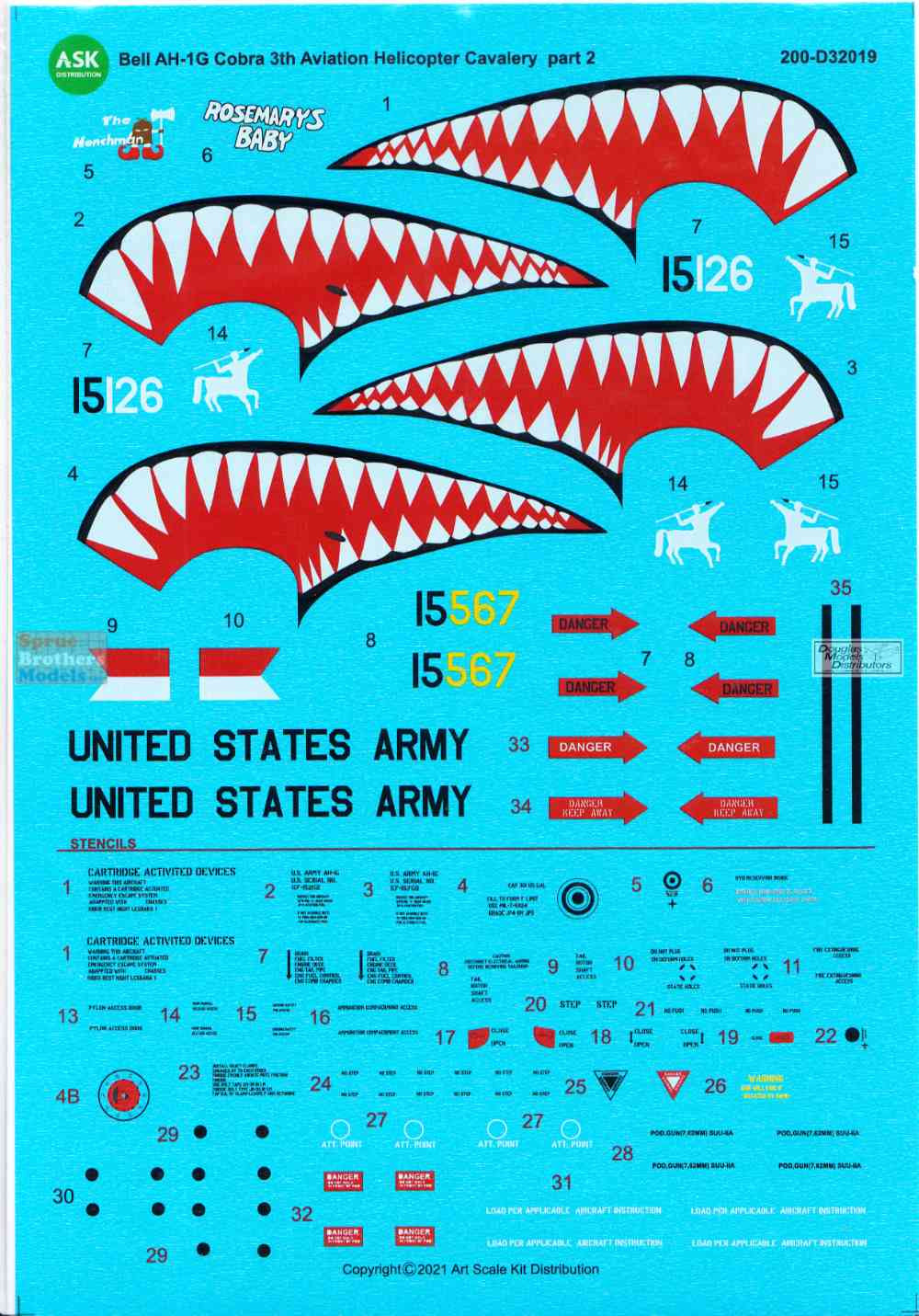 ASKD32019 1:32 ASK/Art Scale Decals - AH-1G Cobra Kentaur Part 2 ...