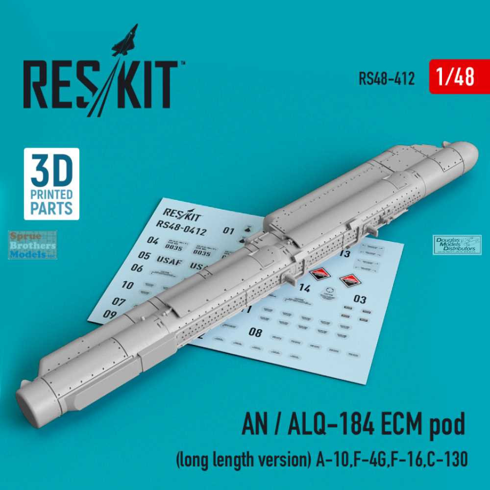 RESRS480412 1:48 ResKit AN/ALQ-184 ECM Pod (Long Length Version ...