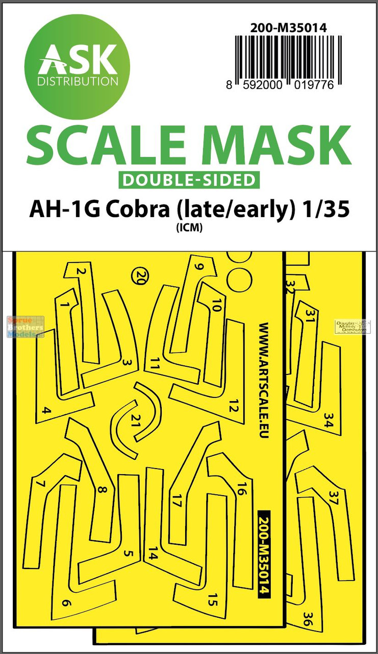 ASKM35014 1:35 ASK/Art Scale Double Sided Mask - AH-1G Cobra (Early ...
