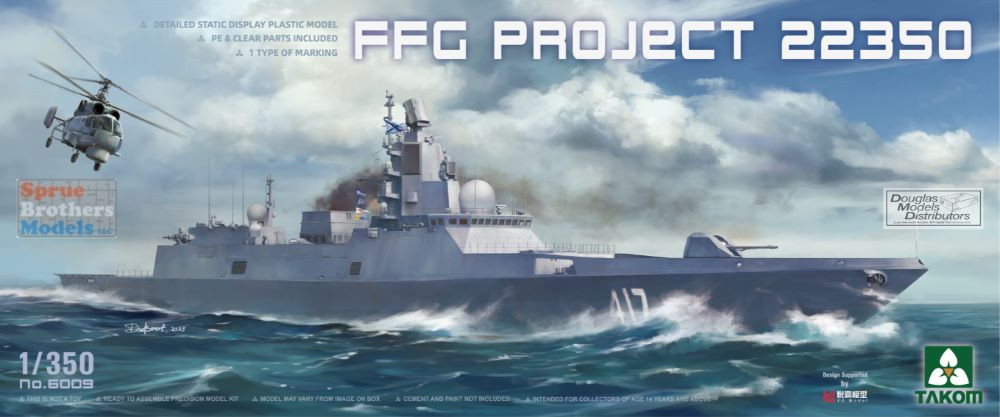 TAK06009 1:350 Takom - Russian Admiral Gorshkov Class Frigate (FFG ...