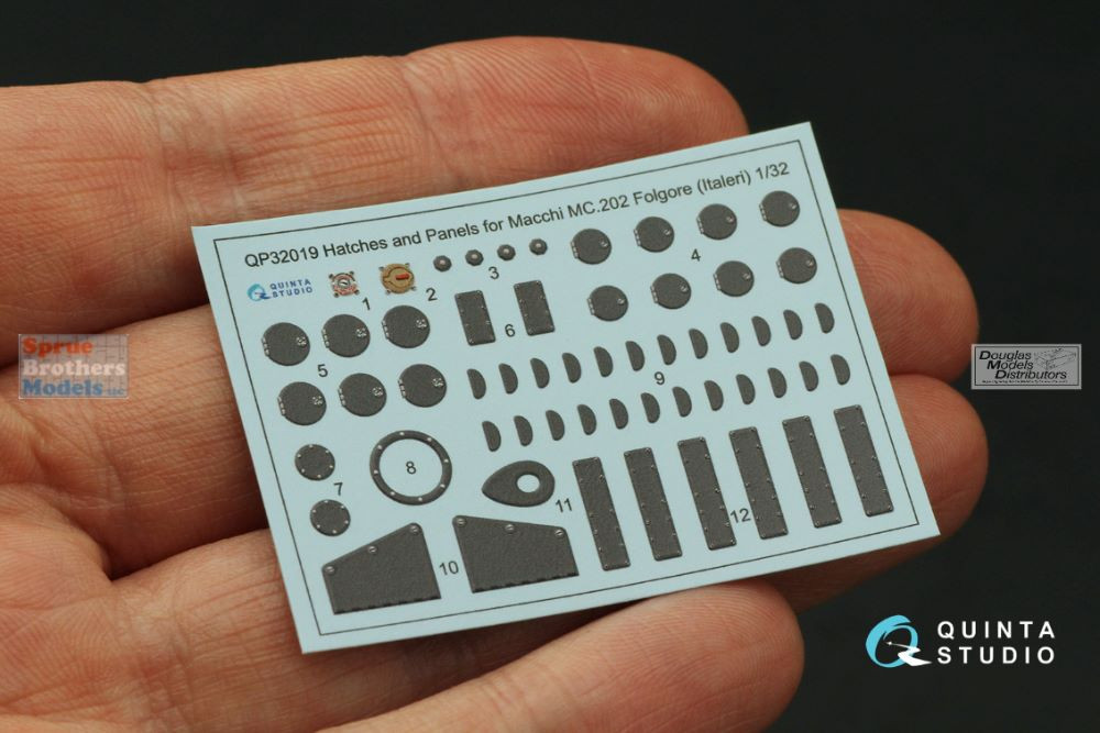 QTSQP32019 1:32 Quinta Studio 3D Decal - Hatches & Panels for MC.202 Folgore (ITA kit) - Sprue ...
