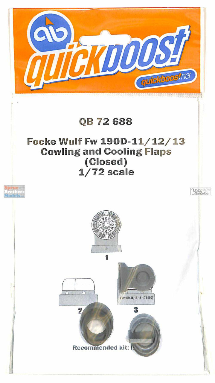 QBT72688 1:72 Quickboost Fw190D-11/12/13 Cowling & Cooling Flaps ...