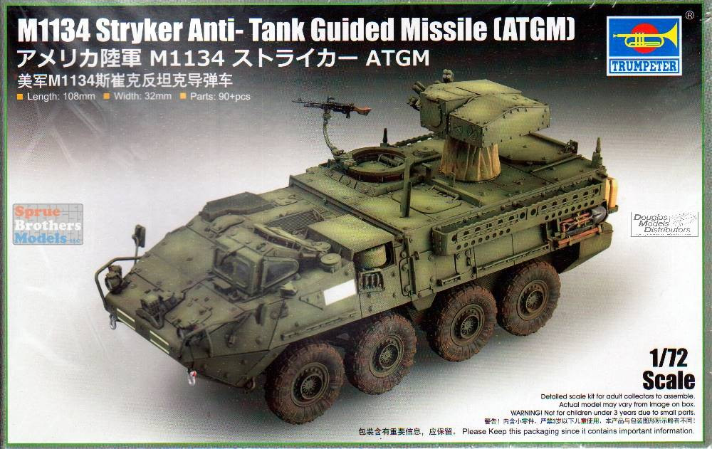 TRP07425 1:72 Trumpeter M1134 Stryker Anti-Tank Guided Missile (ATGM ...