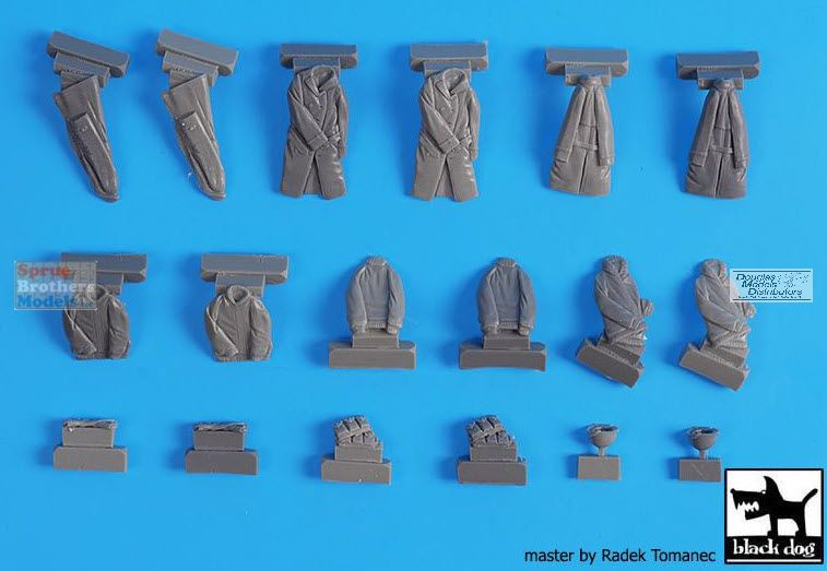 BLDT35249T 1:35 Black Dog WW2 US Army Clothes - Sprue Brothers Models LLC