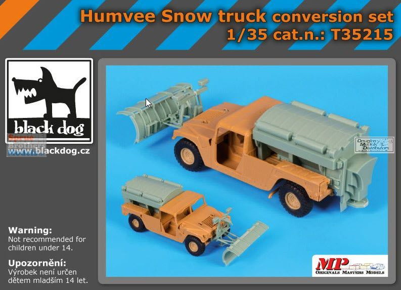 BLDT35215T 1:35 Black Dog Humvee Snow Truck Conversion Set - Sprue ...