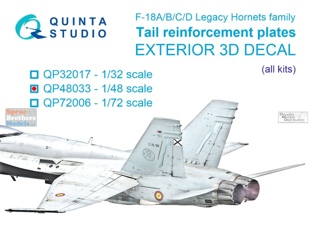 QTSQP48033 1:48 Quinta Studio 3D Decal - F-18A F-18B F-18C F-18D Hornet ...