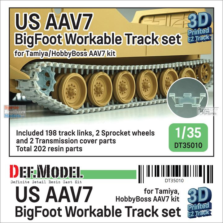 DEFDT35010 1:35 DEF Model US AAV7 Big Foot Workable Track Set (3D ...