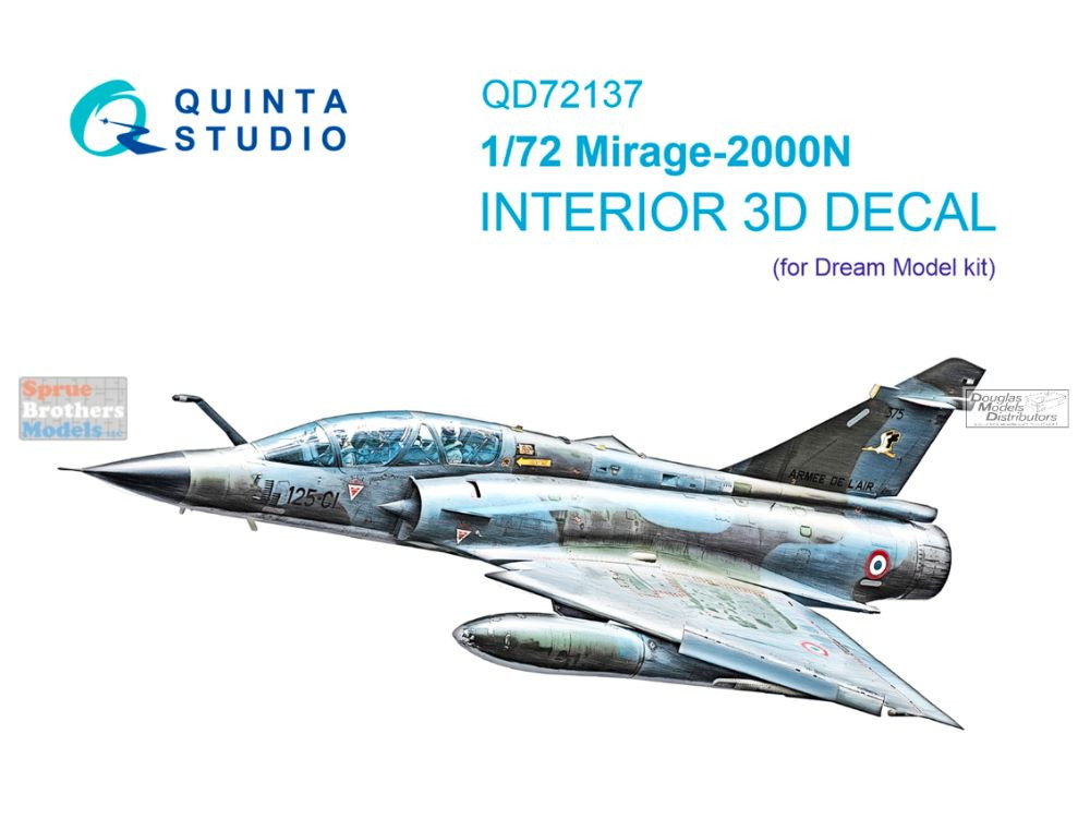 QTSQD72137 1:72 Quinta Studio Interior 3D Decal - Mirage 2000N (DRM kit ...