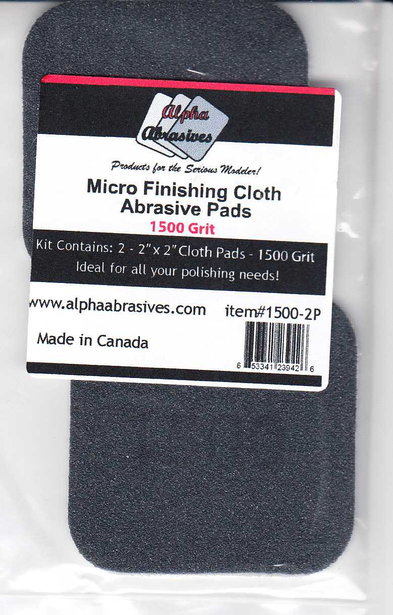 APA01500-2P Alpha Abrasives Micro Finishing Cloth Abrasive Pads - 1500 ...
