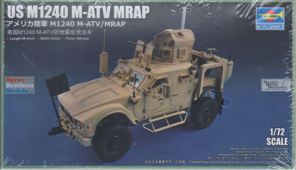 TRP07413 1:72 Trumpeter US M1240 M-ATV MRAP - Sprue Brothers Models LLC