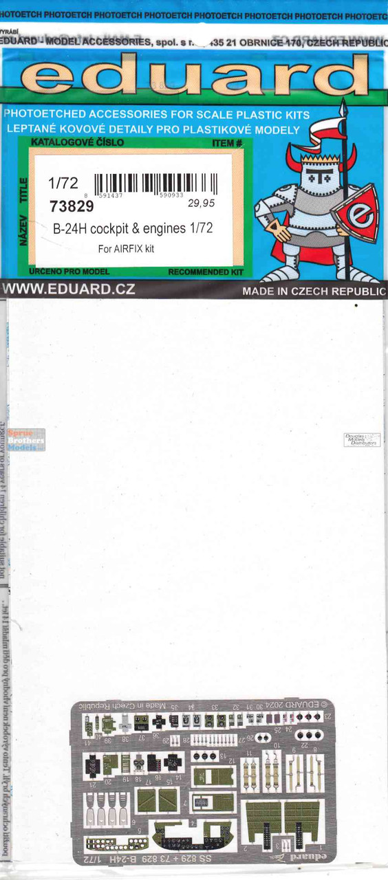 EDU73829 1:72 Eduard Color PE - B-24H Liberator Cockpit & Engines ...