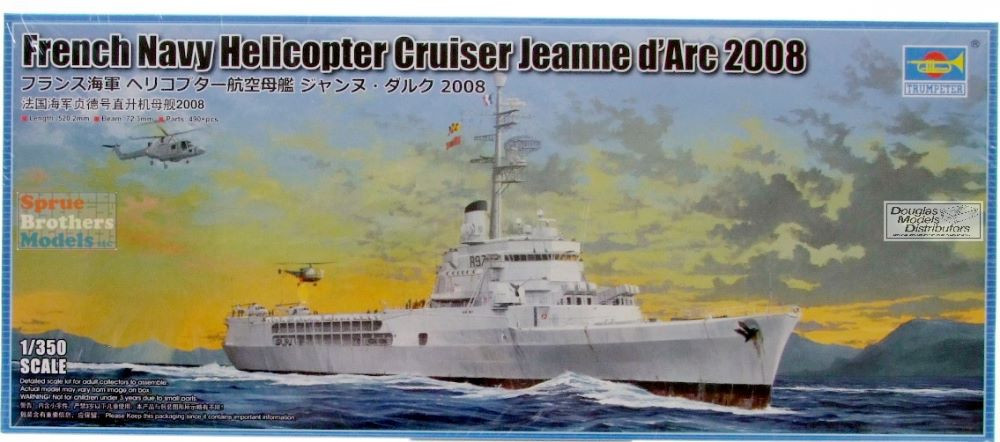 TRP05635 1:350 Trumpeter Jeanne d'Arc 2008 French Navy Helicopter ...