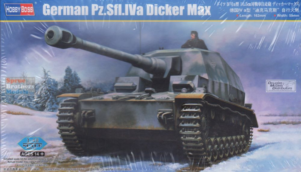 HBS84835 1:48 Hobby Boss Pz.Sfl.IVa Dicker Max - Sprue Brothers Models LLC