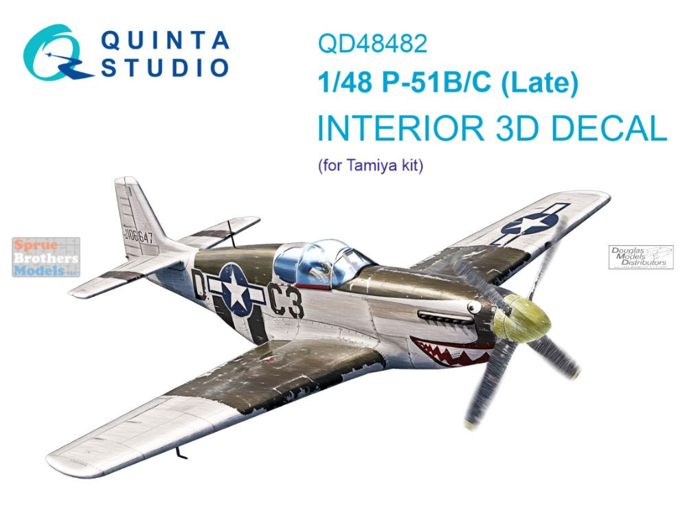 QTSQD48482 1:48 Quinta Studio 3D Decal - P-51B P-51C Mustang Late (TAM ...
